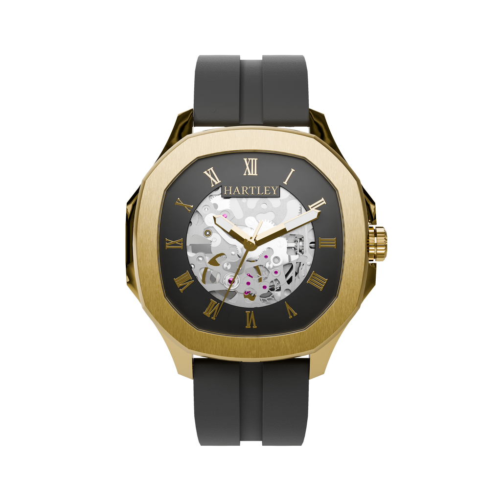 Legacy Gold with Black Silicone – Hartley Watches